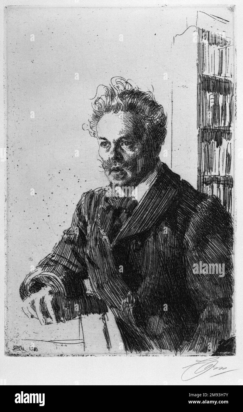August Strindberg Anders Zorn (Swedish, 1860-1920). August Strindberg ...