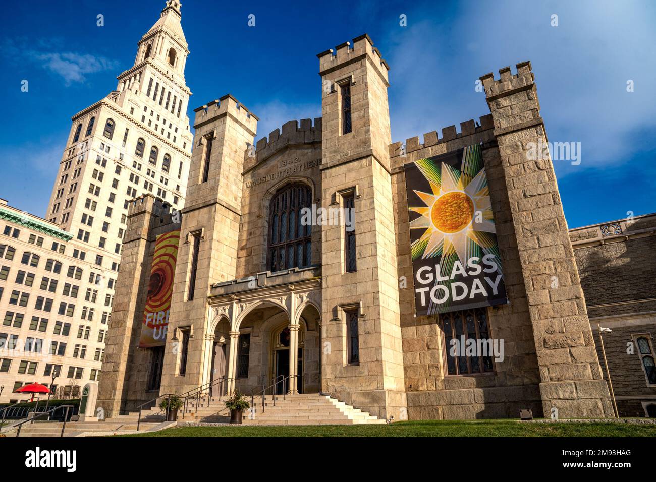 Hartford, CT - USA - Dec 28, 2022 Horizontal view of the historic ...