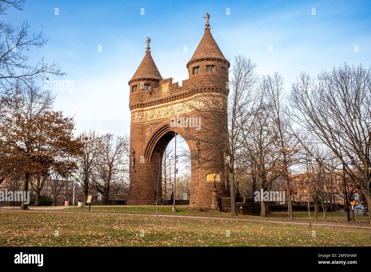 Hartford, CT - USA - Dec 28, 2022 View of the The Soldiers and Sailors ...