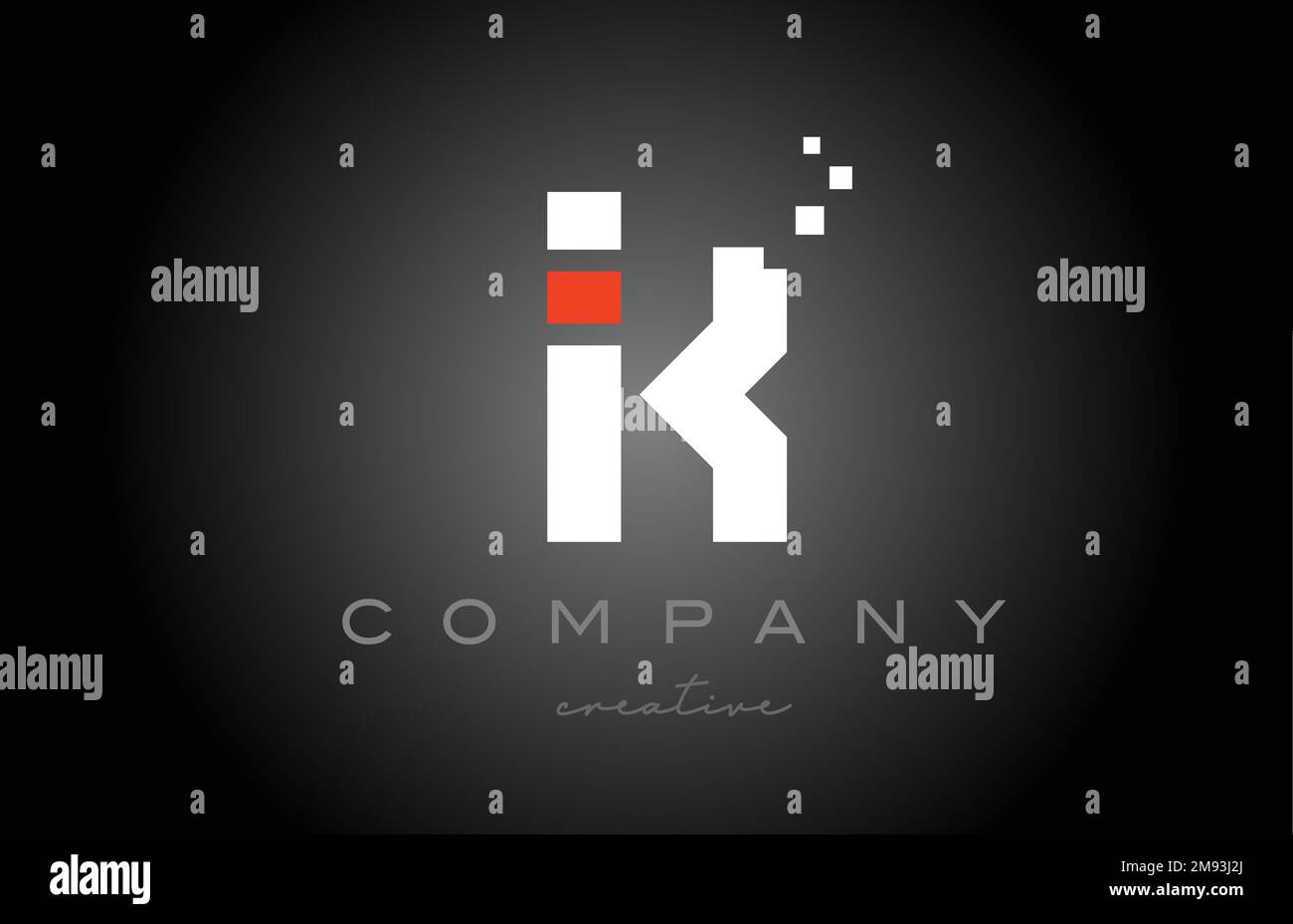 K dots alphabet letter logo icon design. Template design for company or ...