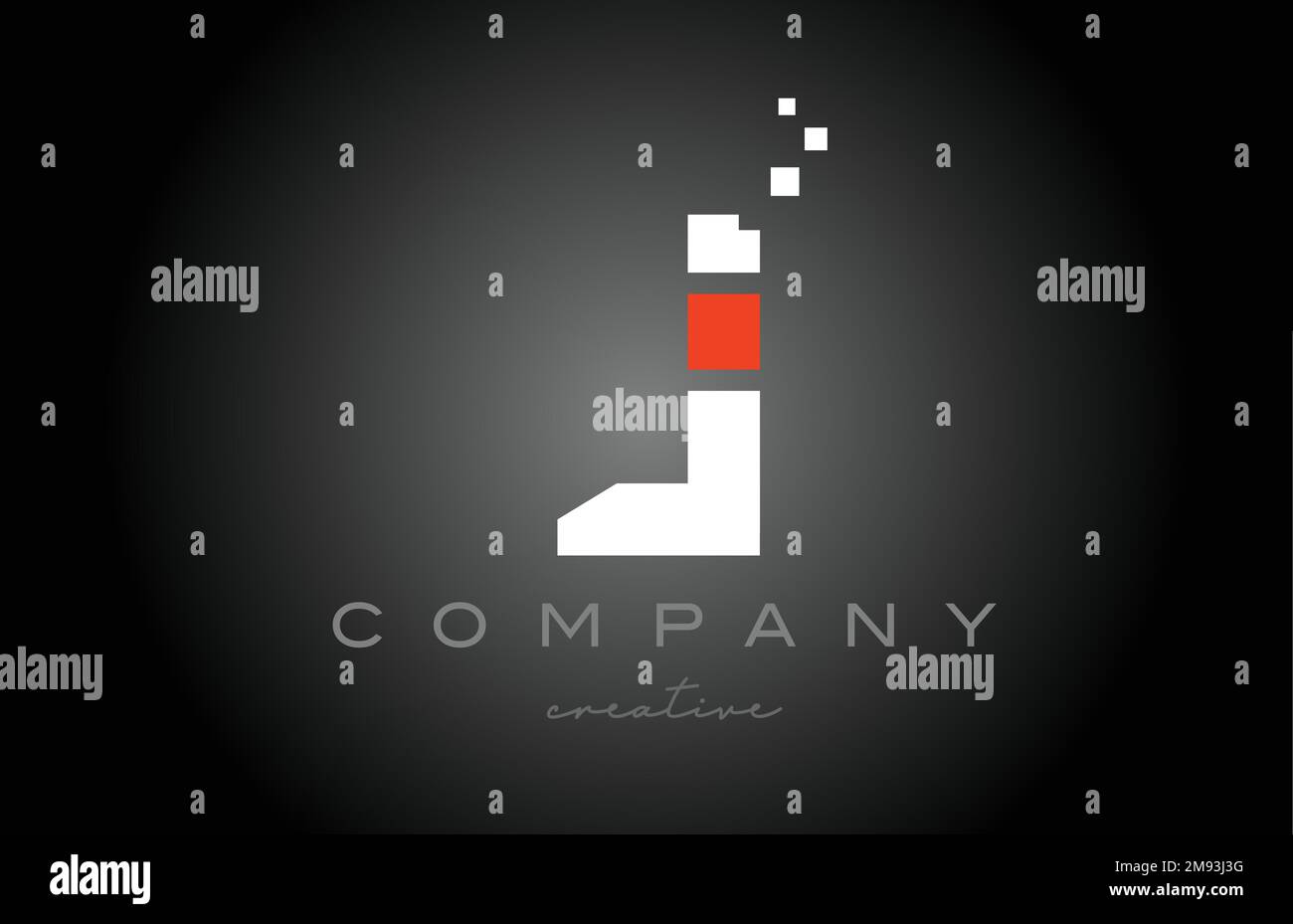 J dots alphabet letter logo icon design. Template design for company or ...