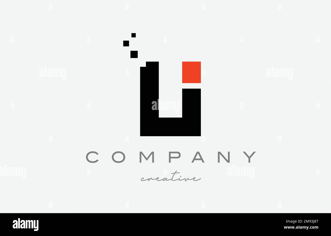 Dotted U alphabet letter logo icon. Dots template design for company or ...