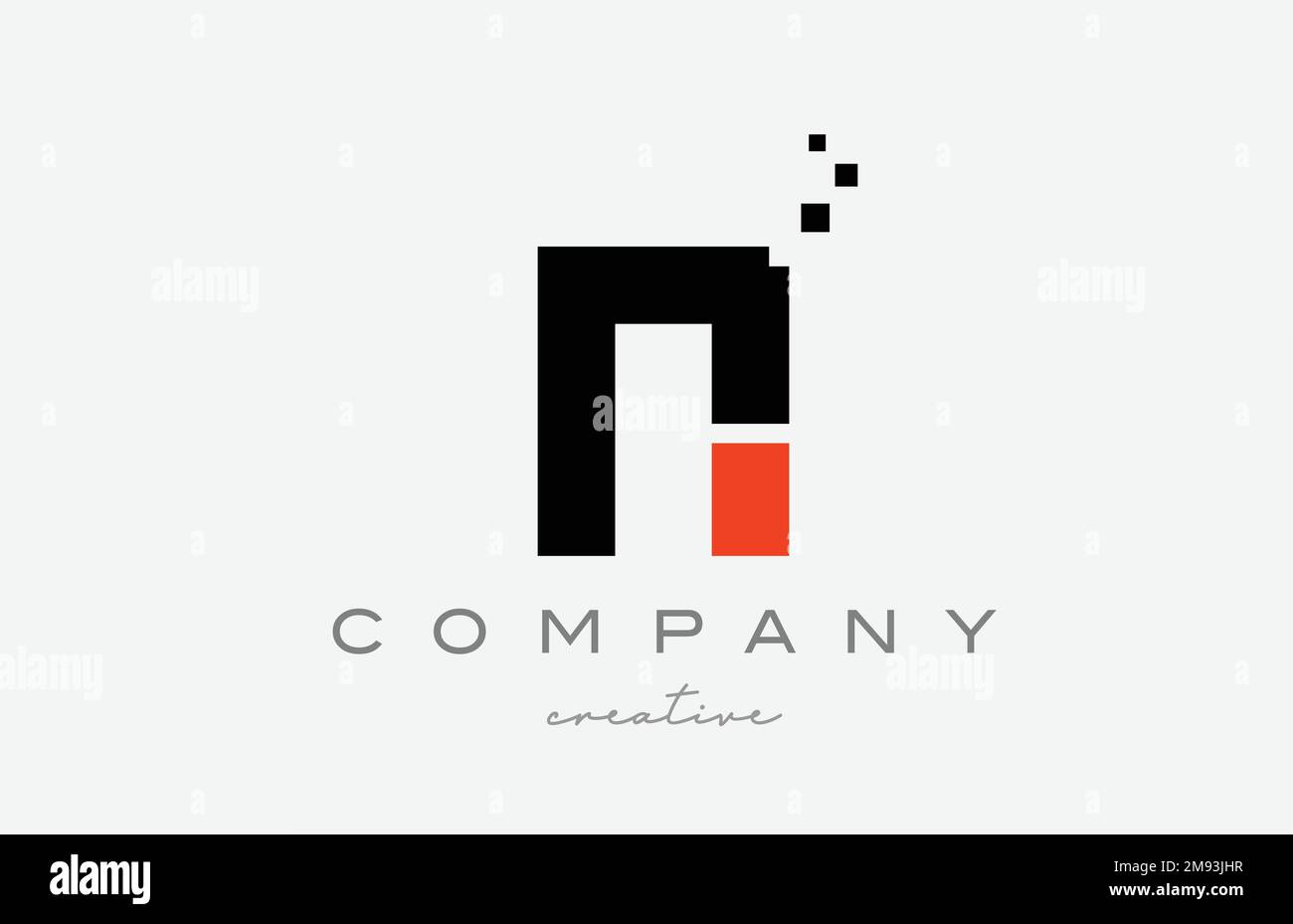 Dotted N alphabet letter logo icon. Dots template design for company or ...