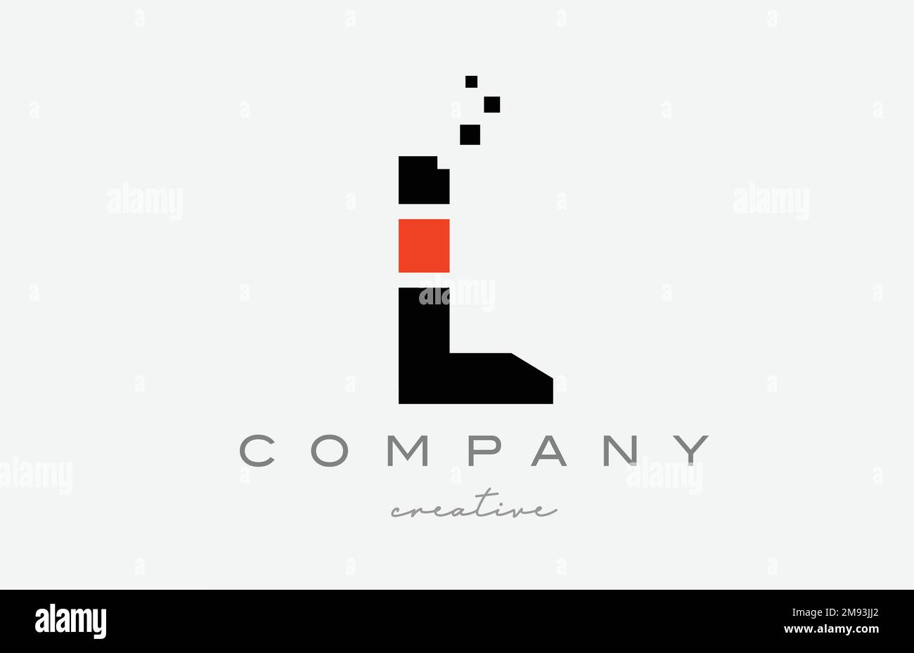 Dotted L alphabet letter logo icon. Dots template design for company or ...