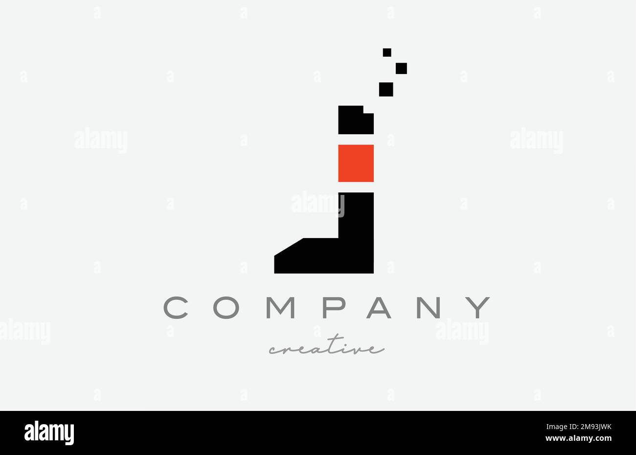 Dotted J alphabet letter logo icon. Dots template design for company or ...