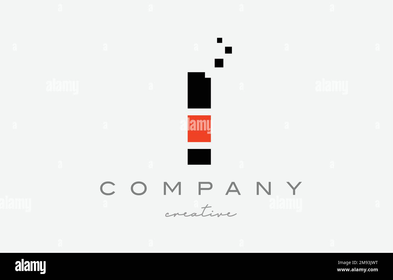 Dotted I alphabet letter logo icon. Dots template design for company or ...