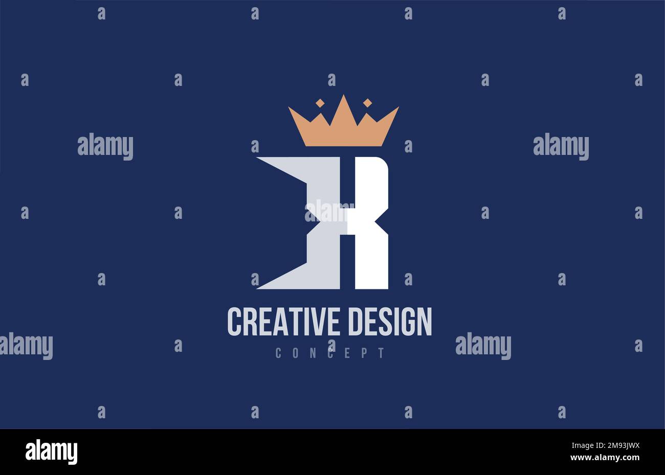 king crown X alphabet letter logo icon design. Creative template for ...
