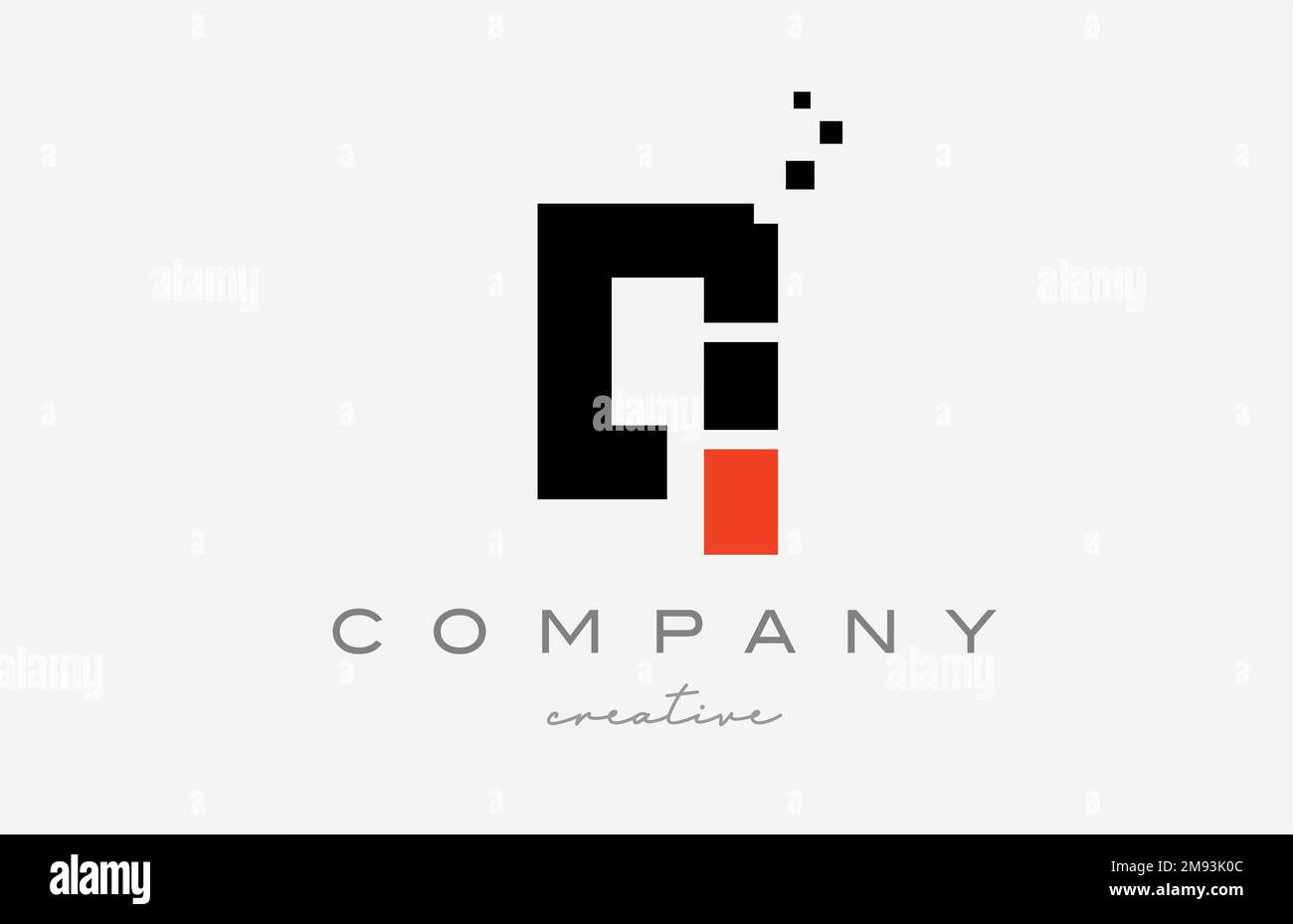 Dotted Q alphabet letter logo icon. Dots template design for company or ...