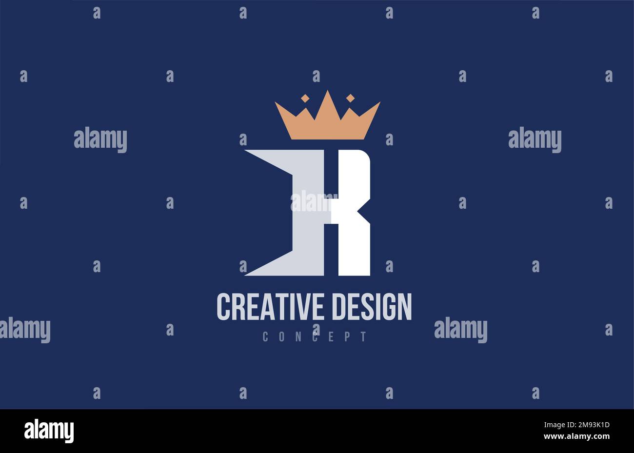 king crown K alphabet letter logo icon design. Creative template for ...