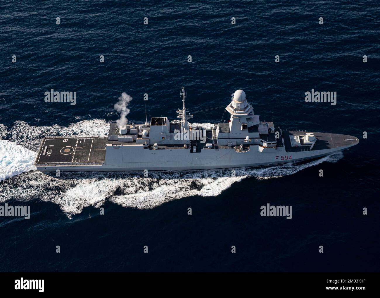 230113-N-YD731-1109 ADRIATIC SEA (Jan. 13, 2023) Italian frigate Alpino ...