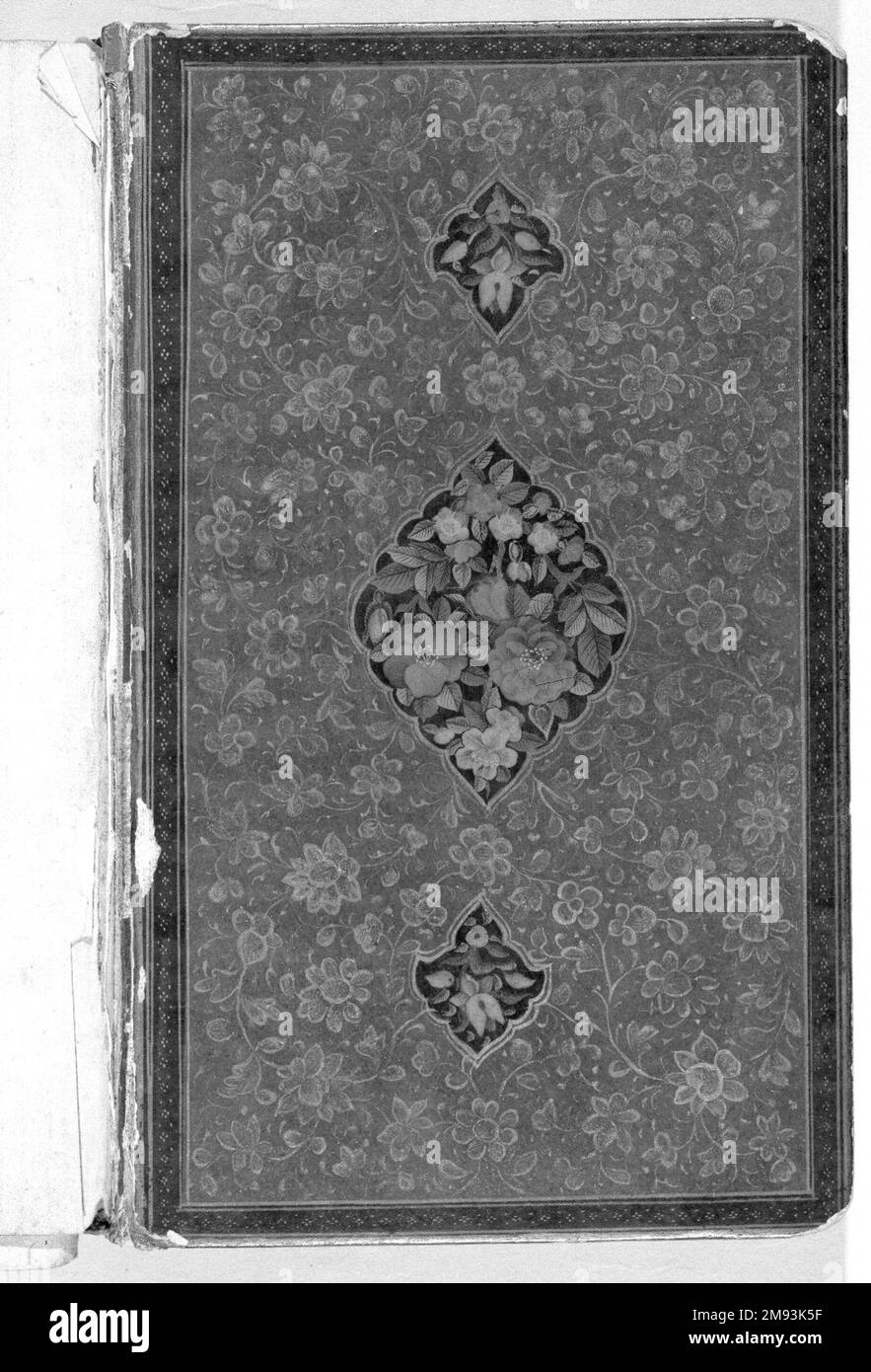 Book binding Book binding, mid-19th century. Lacquer, paper mache, 4 3/ ...