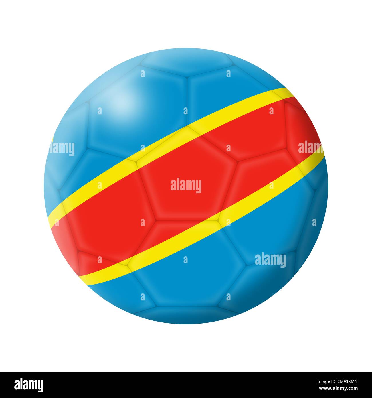 Democratic Republic of Congo soccer ball football with clipping path ...
