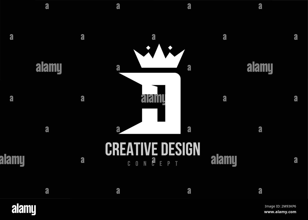 J alphabet letter logo icon design with king crown, spikes and black ...