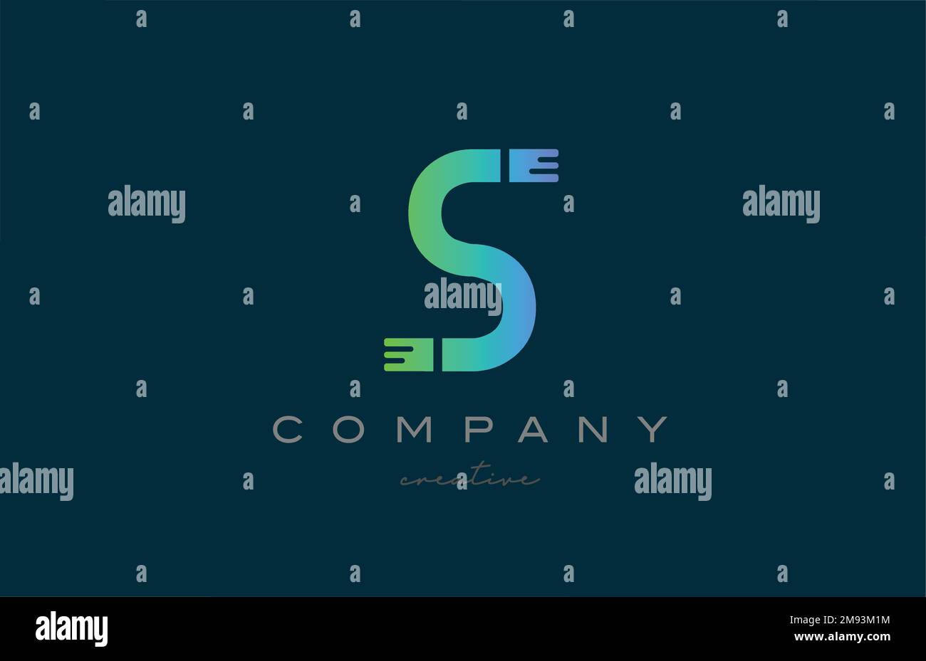 S green alphabet letter logo icon design. Creative template for a ...