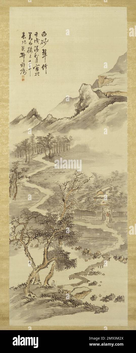 Landscape with Fenced in Garden Hine Taizan (Japanese, 1813-1869 ...