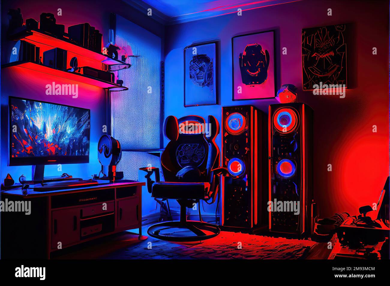 background, streamer background, streamer room, interior, inside ...