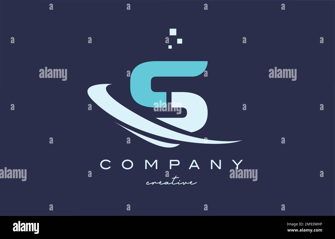 blue white S alphabet letter logo icon with swoosh. Design suitable for ...