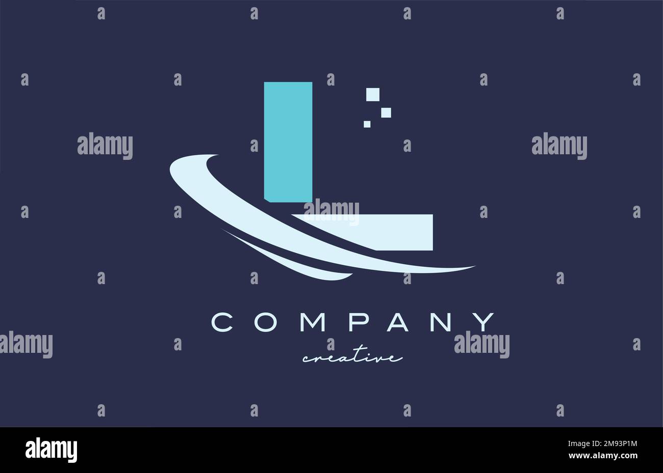 blue white L alphabet letter logo icon with swoosh. Design suitable for ...