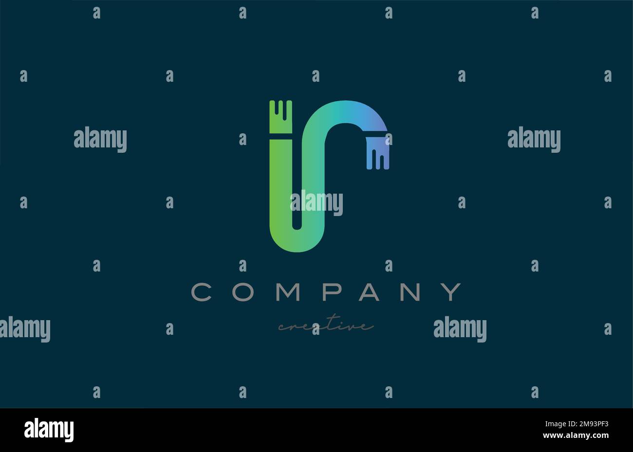 R green alphabet letter logo icon design. Creative template for a ...