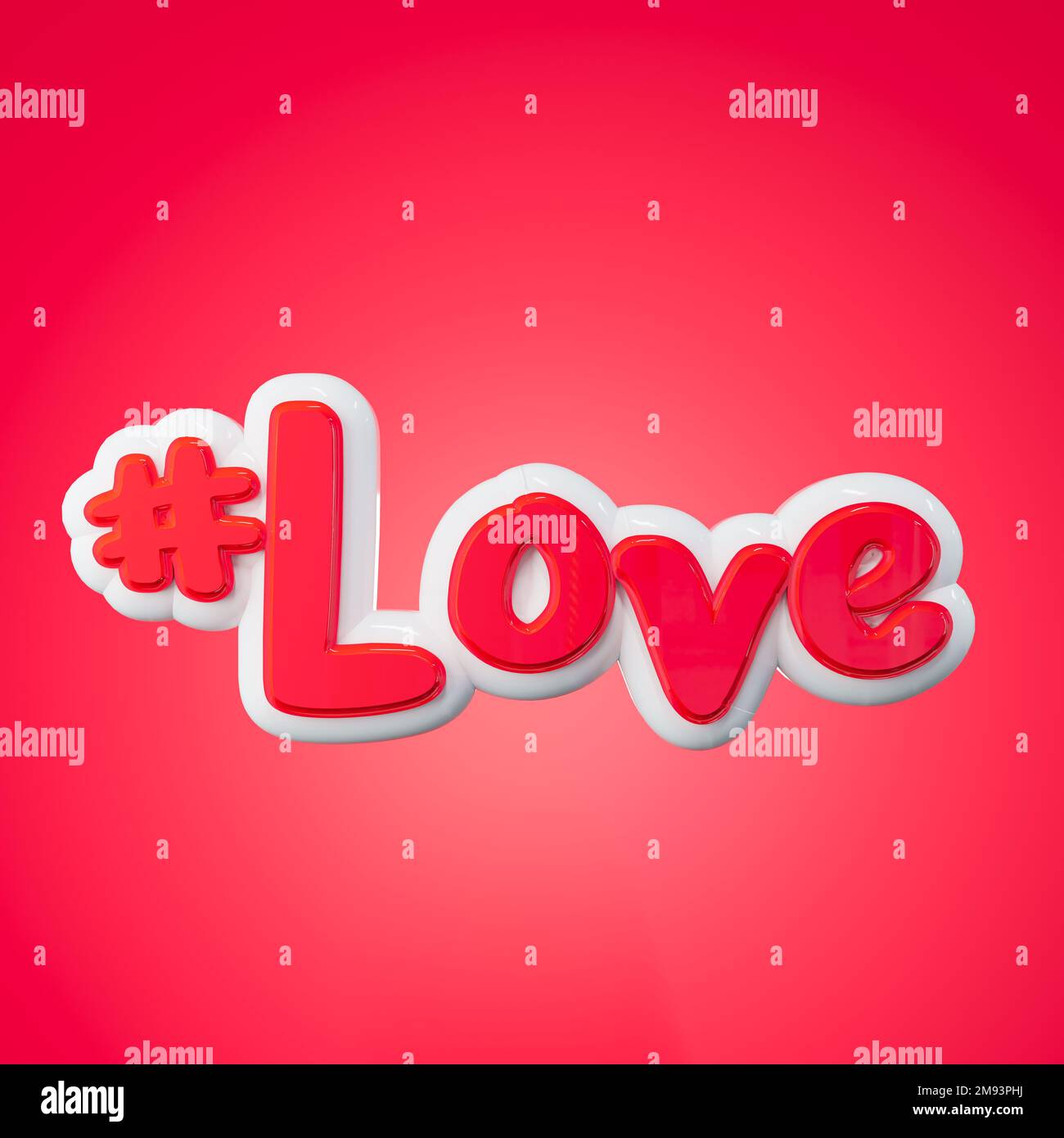 Glossy plastic word Love on red background Stock Photo - Alamy