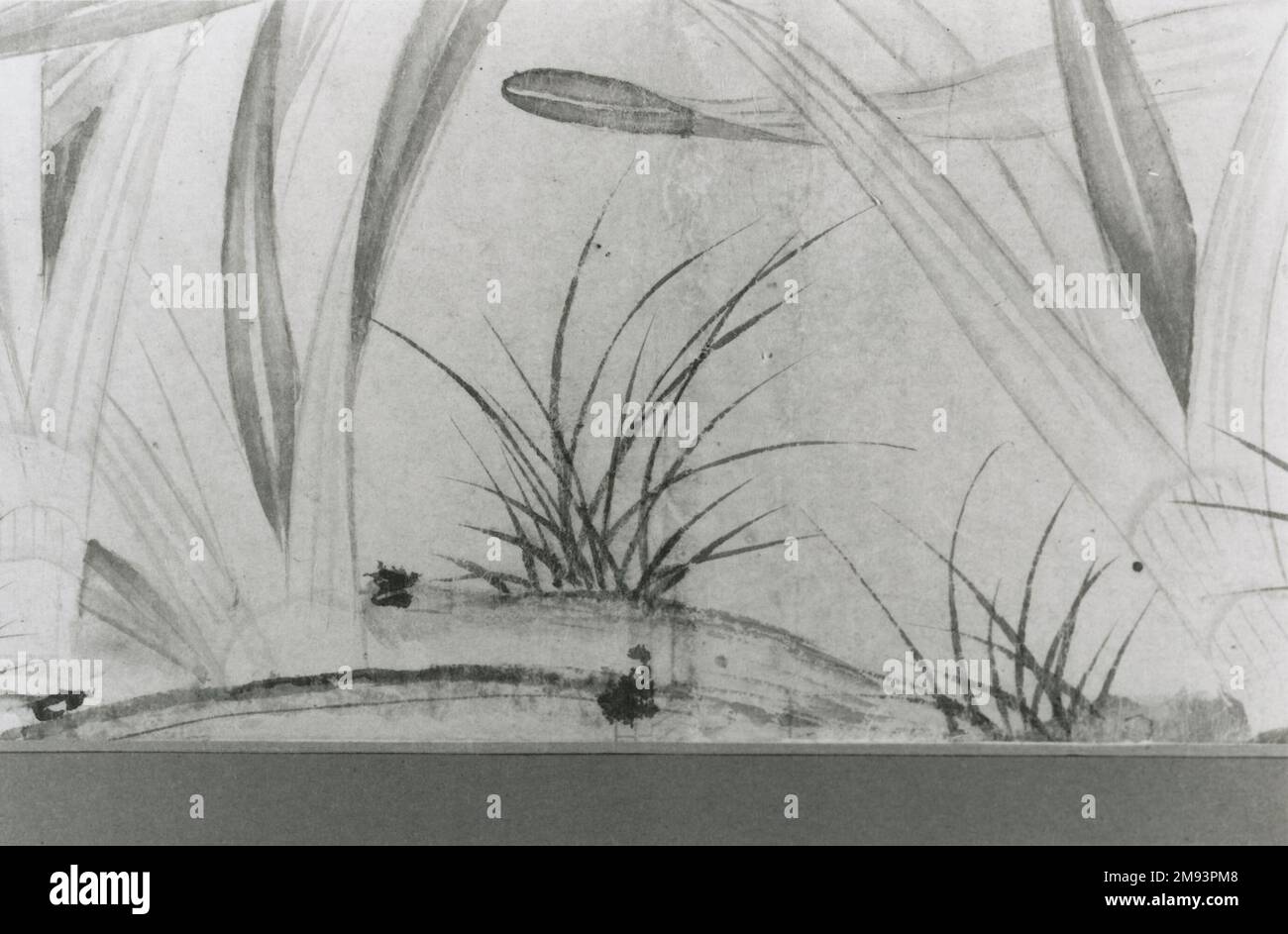 Fragment of a handscroll mounted as a hanging scroll - Bamboo, Orchid ...