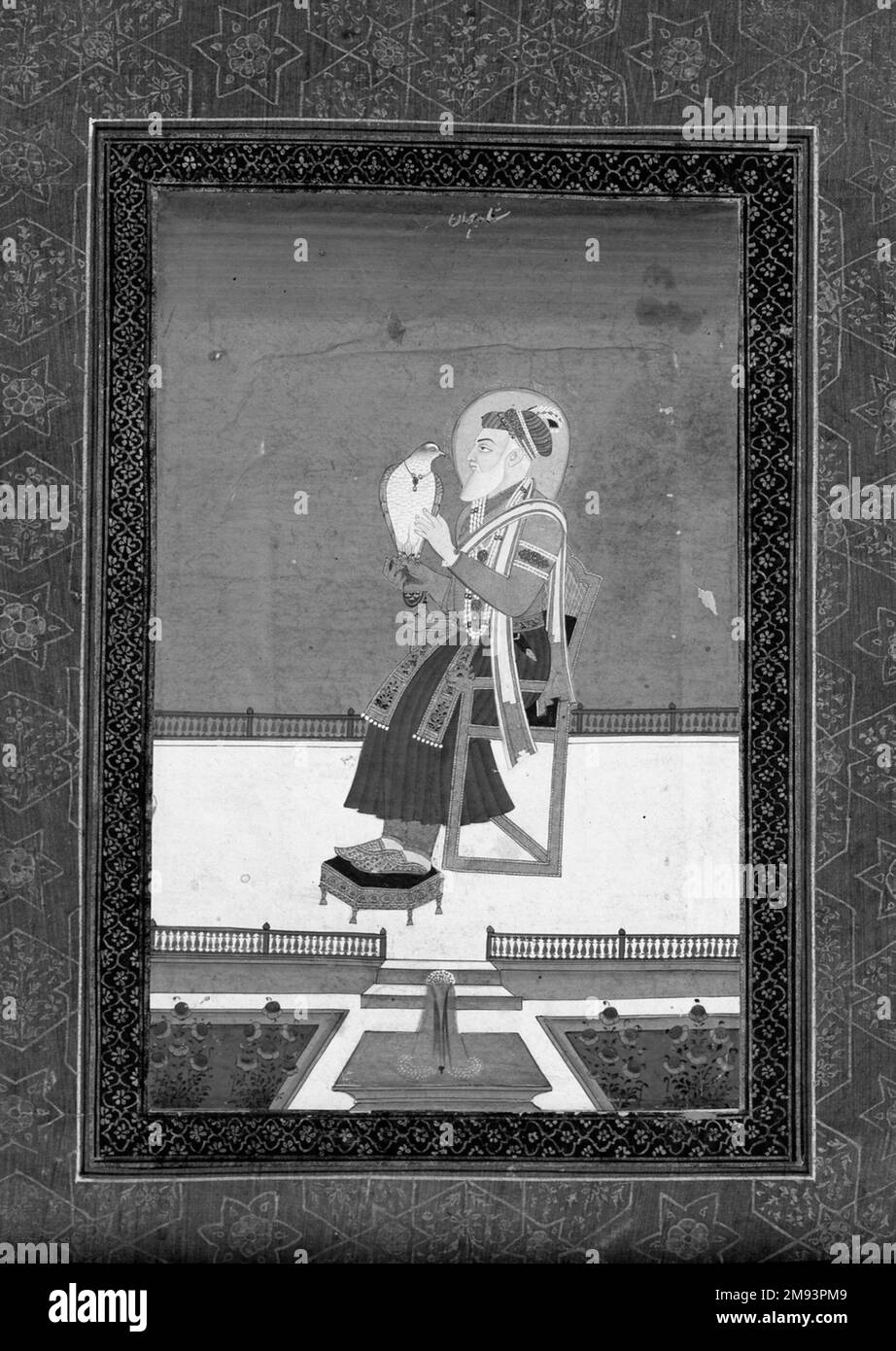 Shah Jahan With A Falcon Indian Shah Jahan With A Falcon 1875 1900 Opaque Watercolor And Gold
