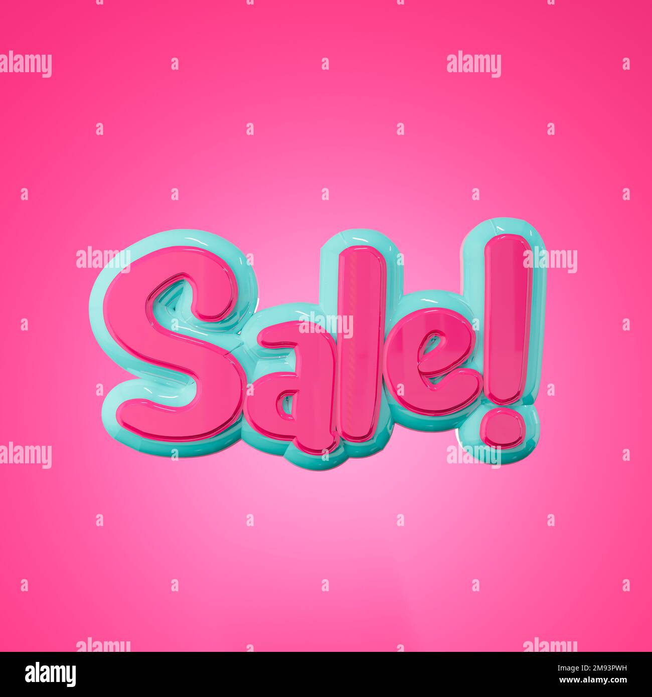 Glossy plastic word Sale on pink background Stock Photo - Alamy