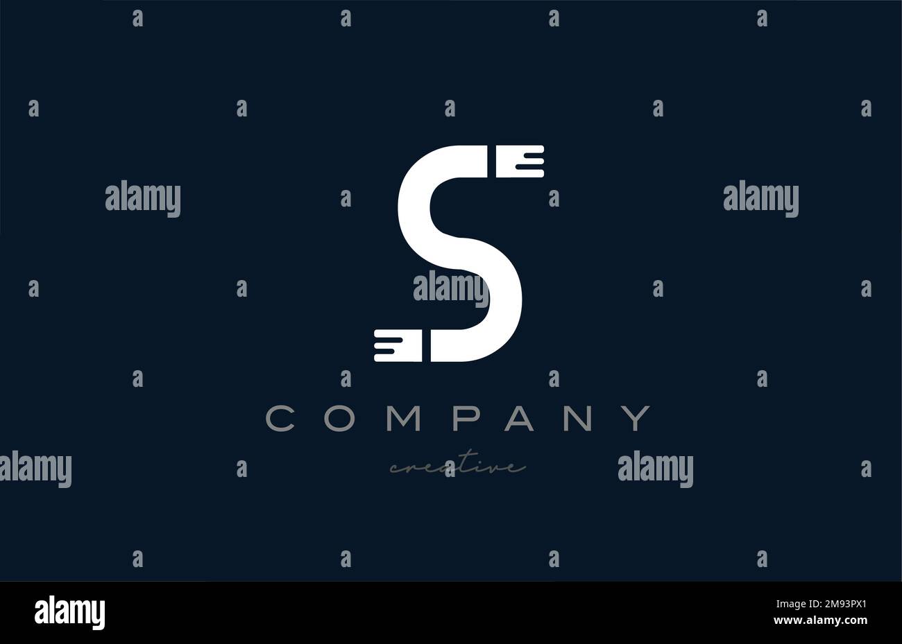 blue white S alphabet letter logo icon. Design suitable for a business ...