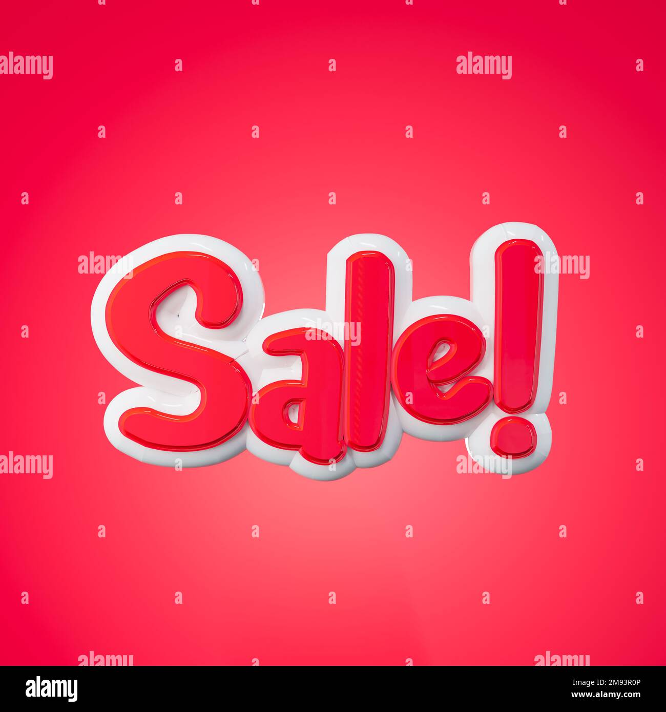 Glossy plastic word Sale on red background Stock Photo - Alamy