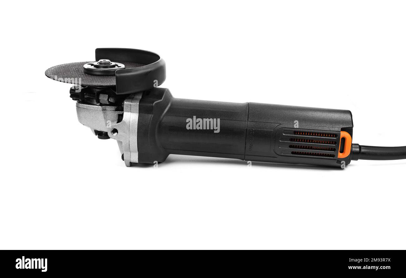 Compact grinder. Angle grinder isolated on a white background Stock ...