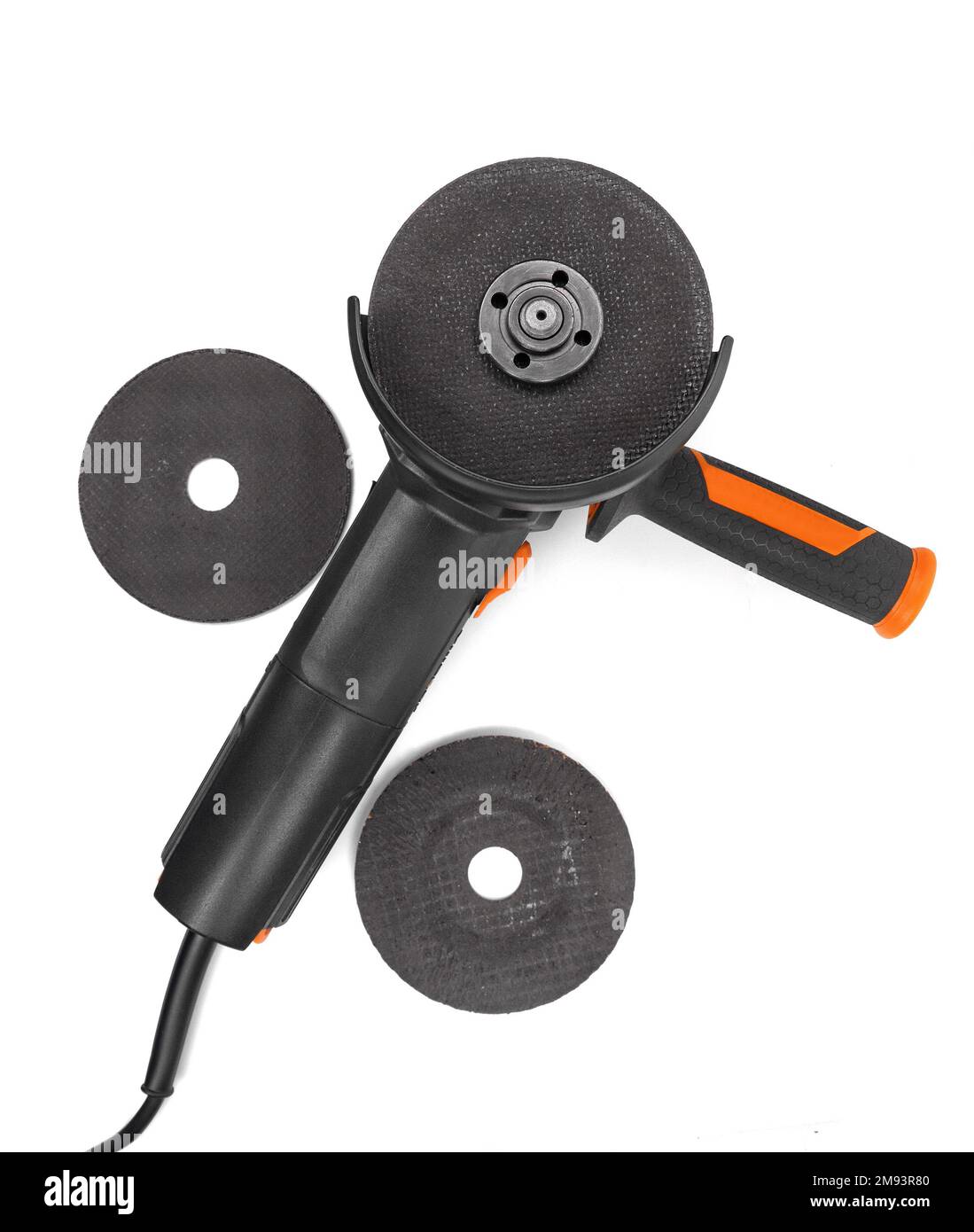 Compact grinder. Angle grinder isolated on a white background Stock ...