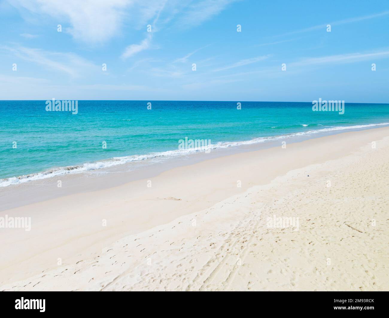 Aerial view Beautiful Beach Sea in summer season, footage from drone ...