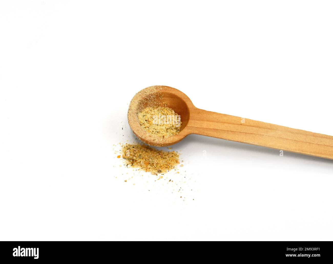 Grounded spice ingredient of dry mix vegetables isolated on white ...