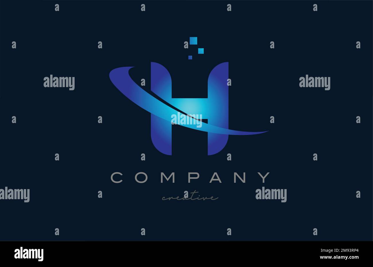 I blue alphabet letter logo icon. Creative design template for business ...
