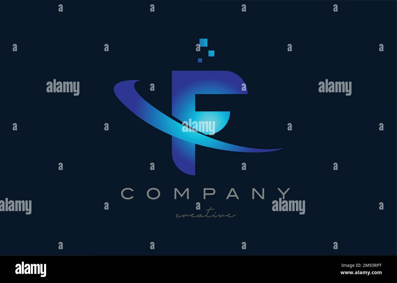 G blue alphabet letter logo icon. Creative design template for business ...