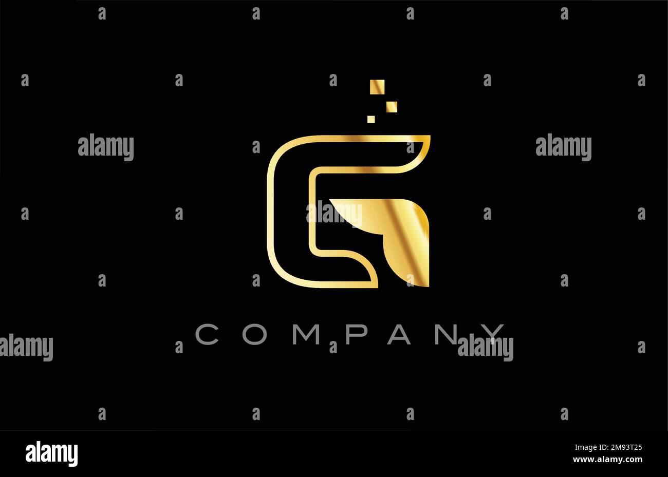 gold G alphabet letter logo icon. Creative design template for business ...