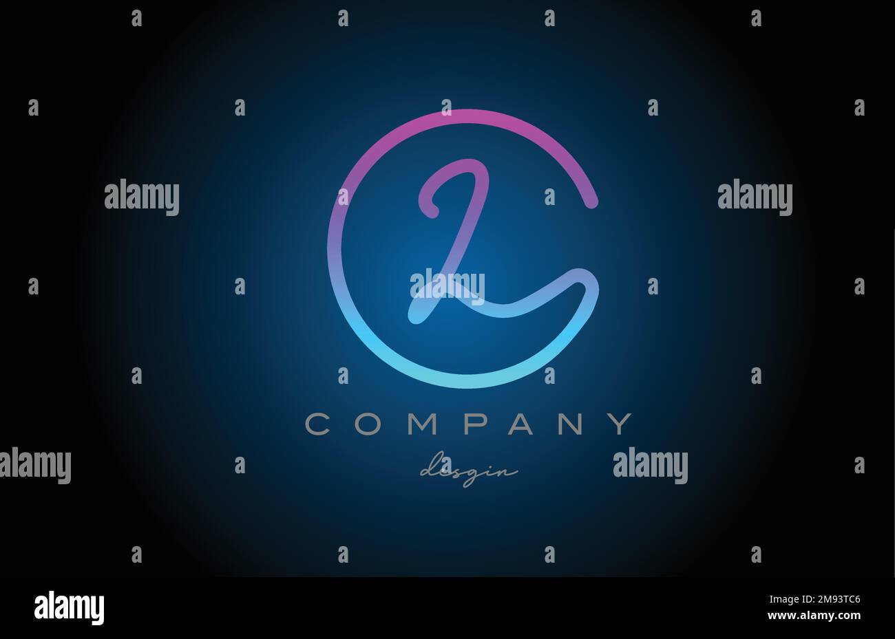 pink L alphabet letter logo icon design. Handwritten connected creative ...