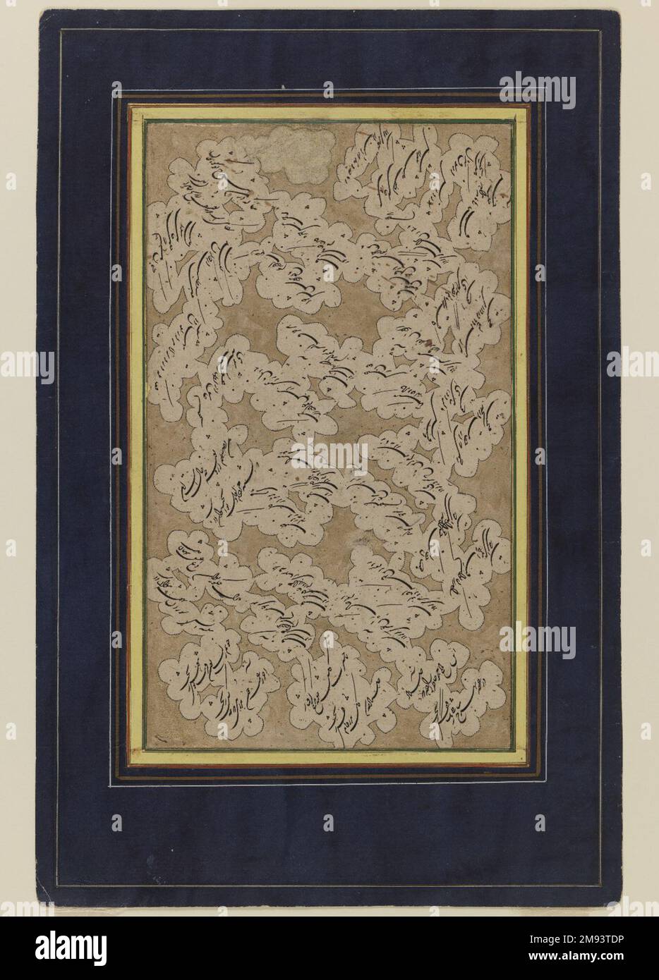 Calligraphy Calligraphy, 18th century. Ink and gold on cardboard, 8 1/ ...