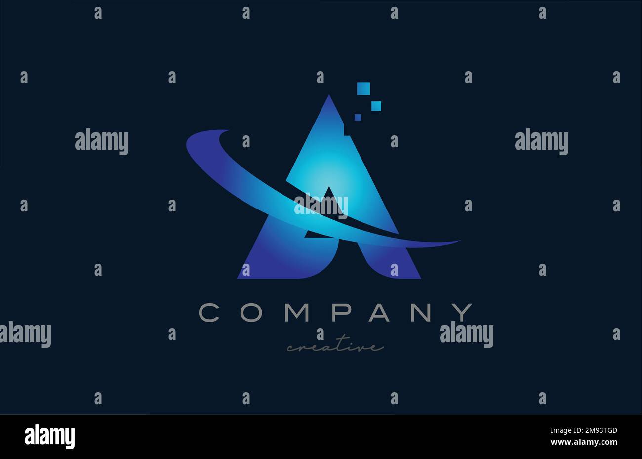 A blue alphabet letter logo icon. Creative design template for business ...