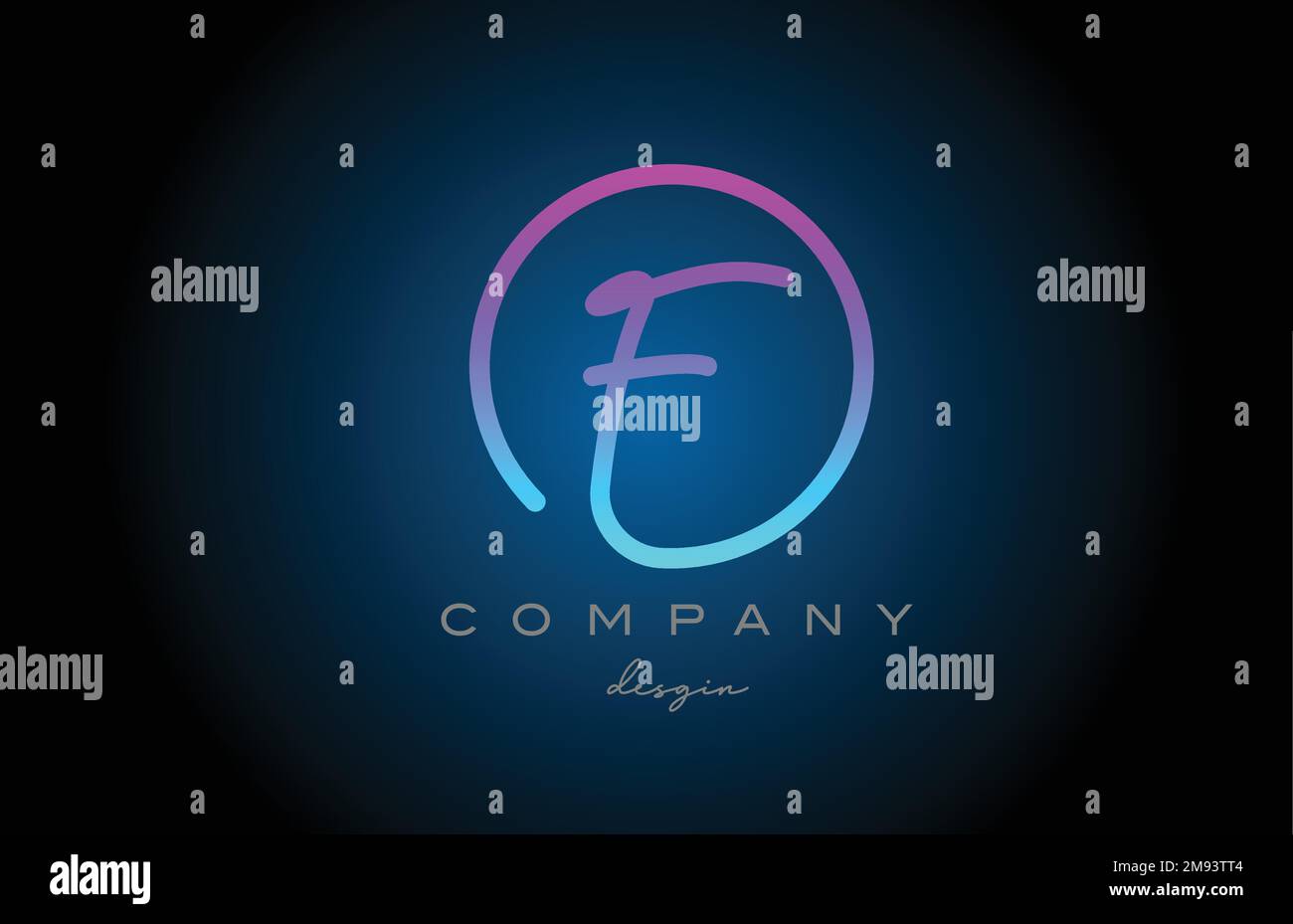 pink F alphabet letter logo icon design. Handwritten connected creative ...