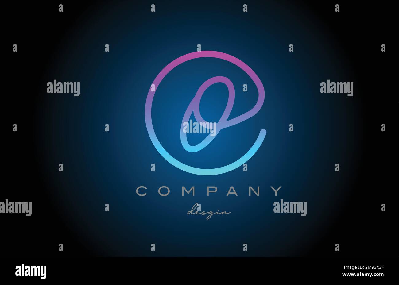 pink O alphabet letter logo icon design. Handwritten connected creative ...