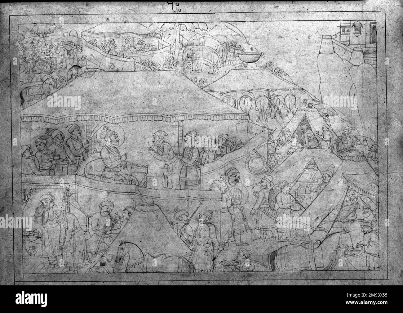 Drawing for a Scene from the Hamir Hath Drawing for a Scene from the ...