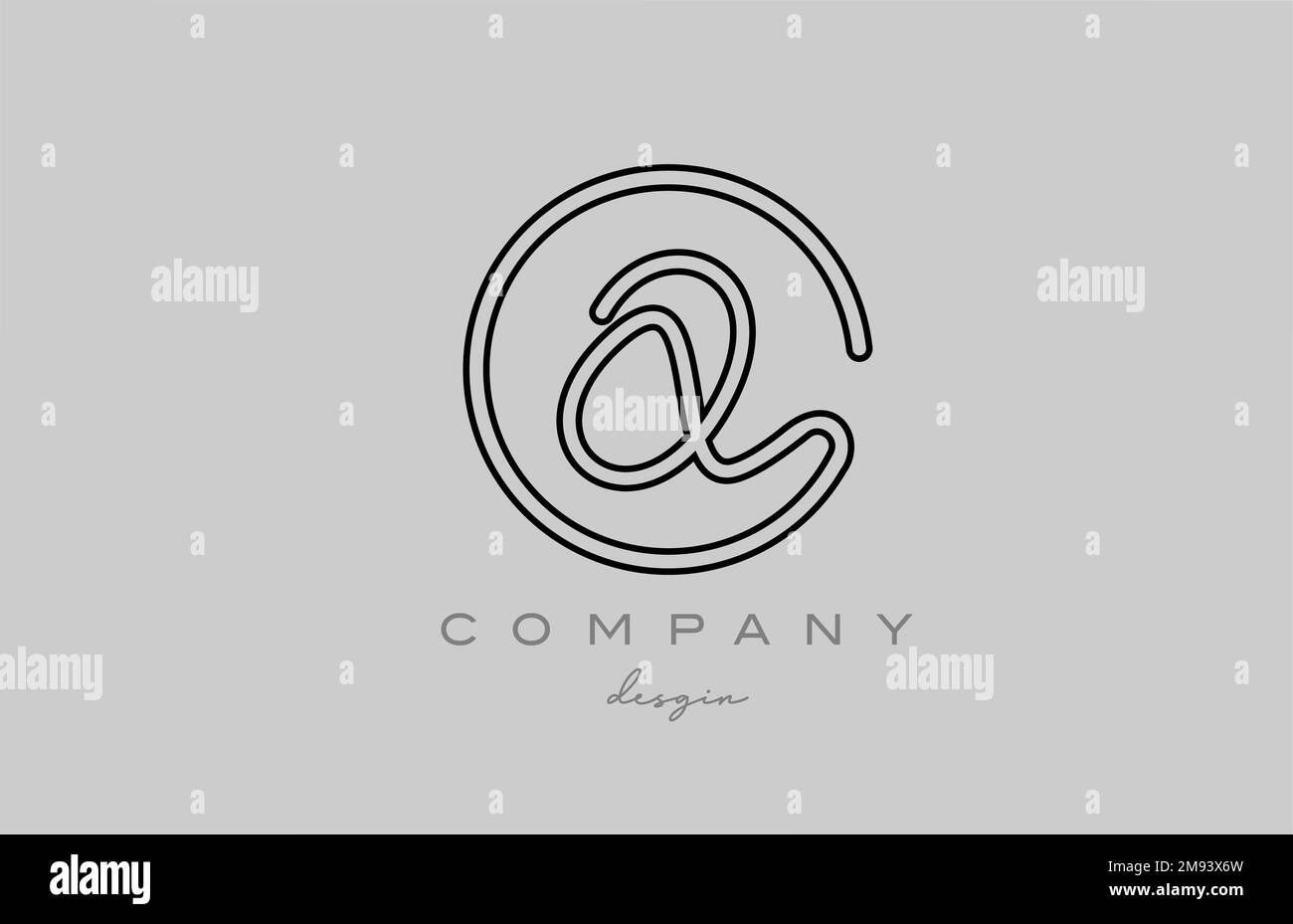 black and grey Q alphabet letter logo icon design with line ...