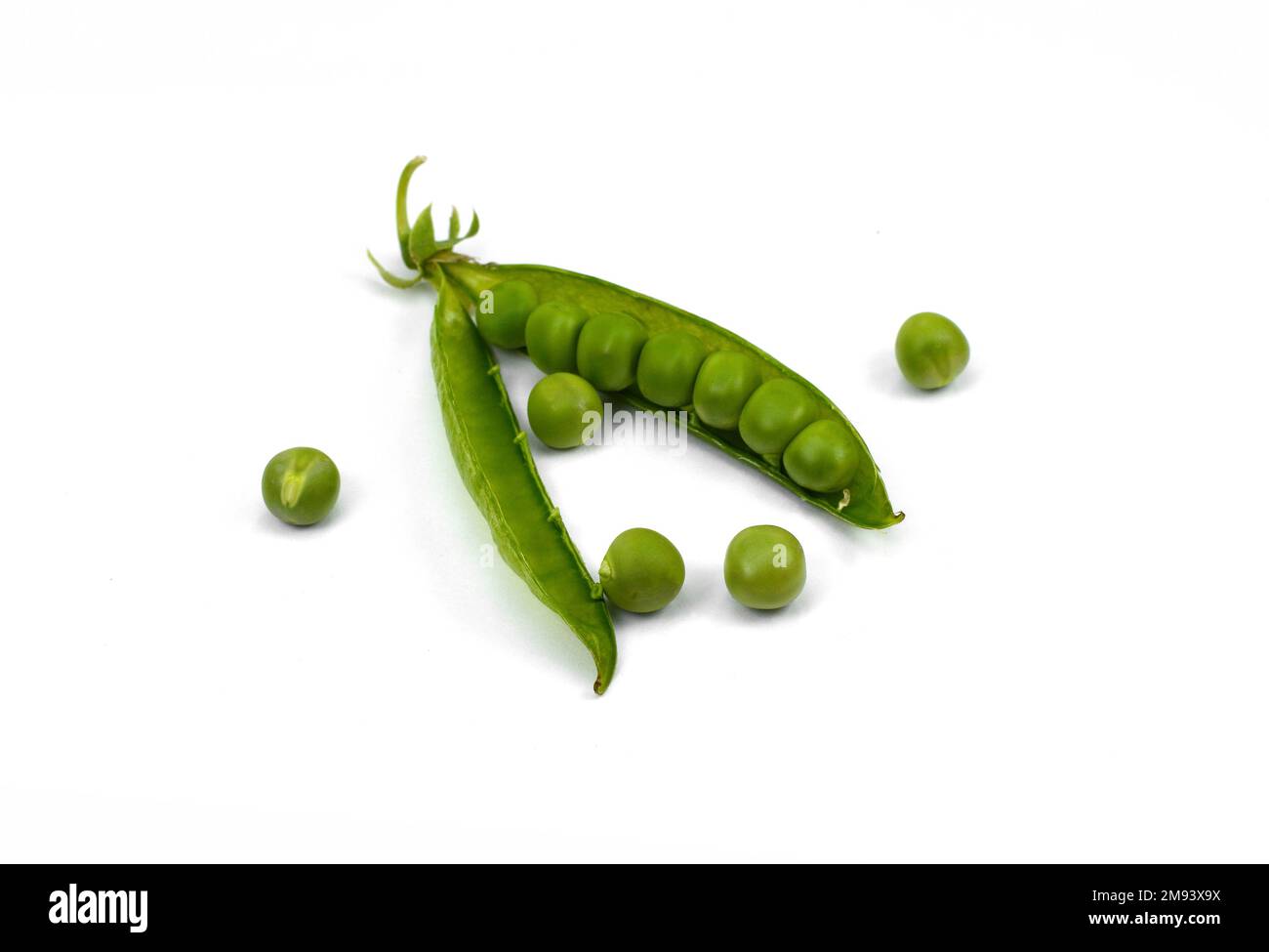 green pea vegetable bean isolated on white background Stock Photo - Alamy