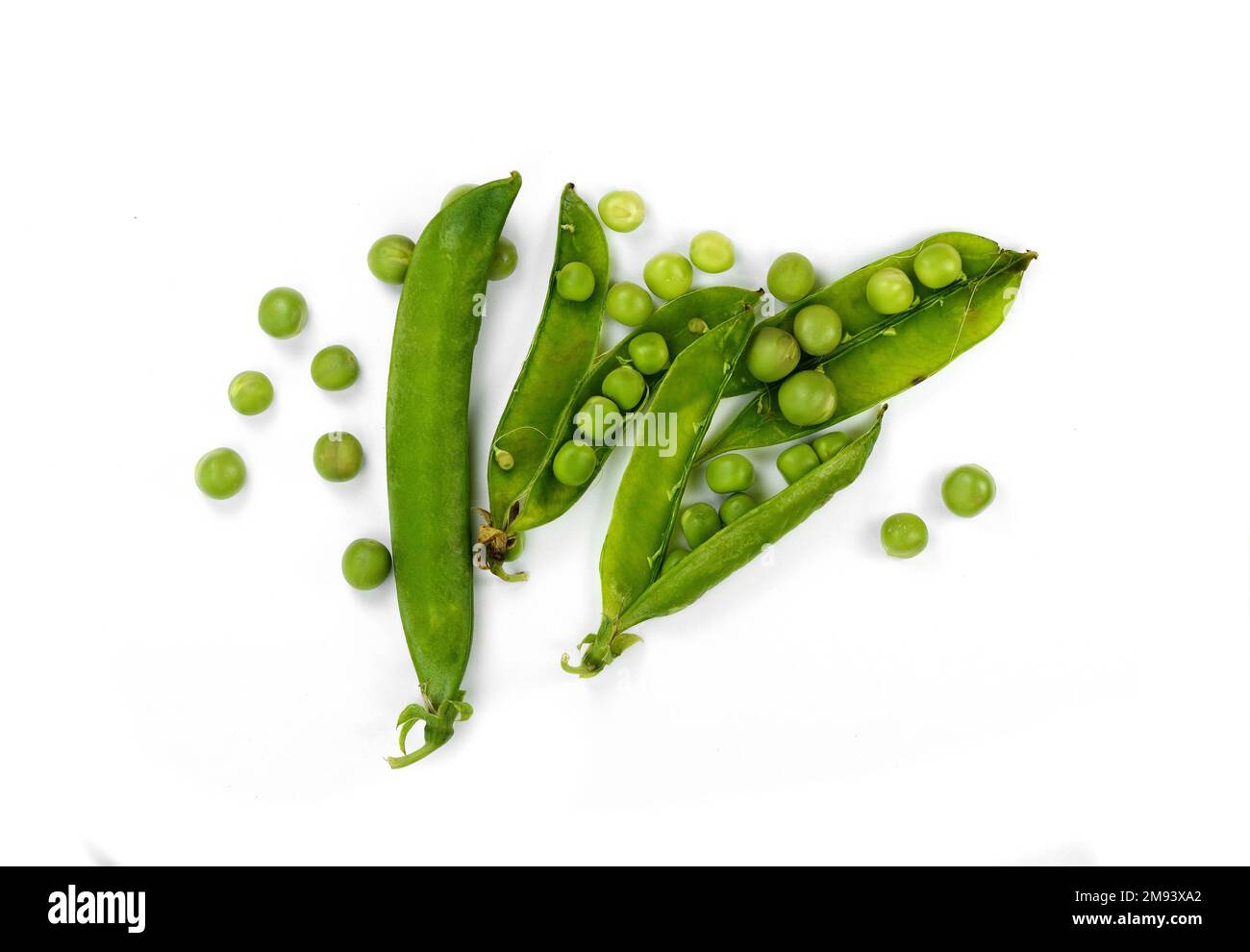 green pea vegetable bean isolated on white background Stock Photo - Alamy