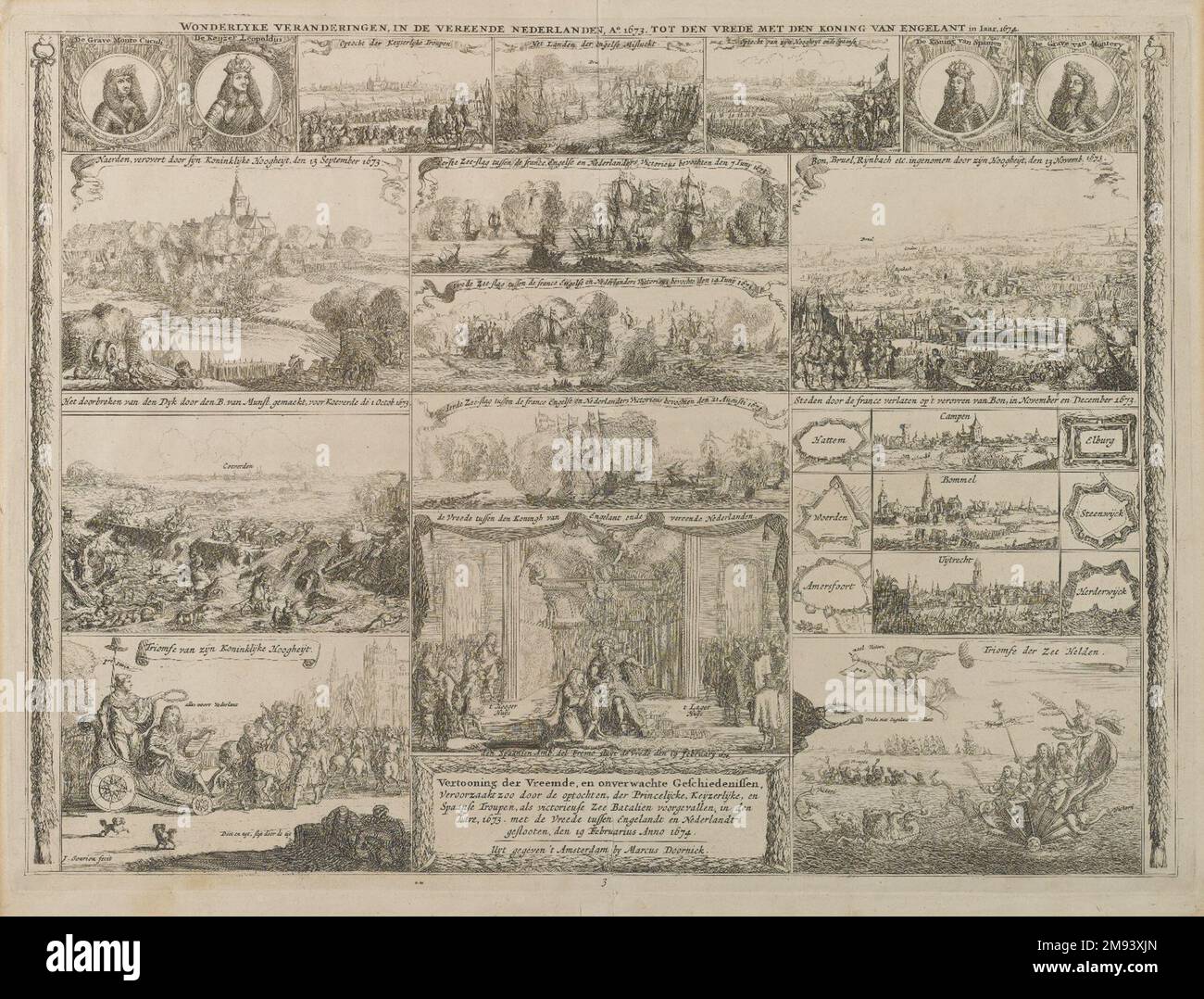 Events in the Netherlands from 1673 - 1674 I. Sorious (Dutch, 1655-1676 ...
