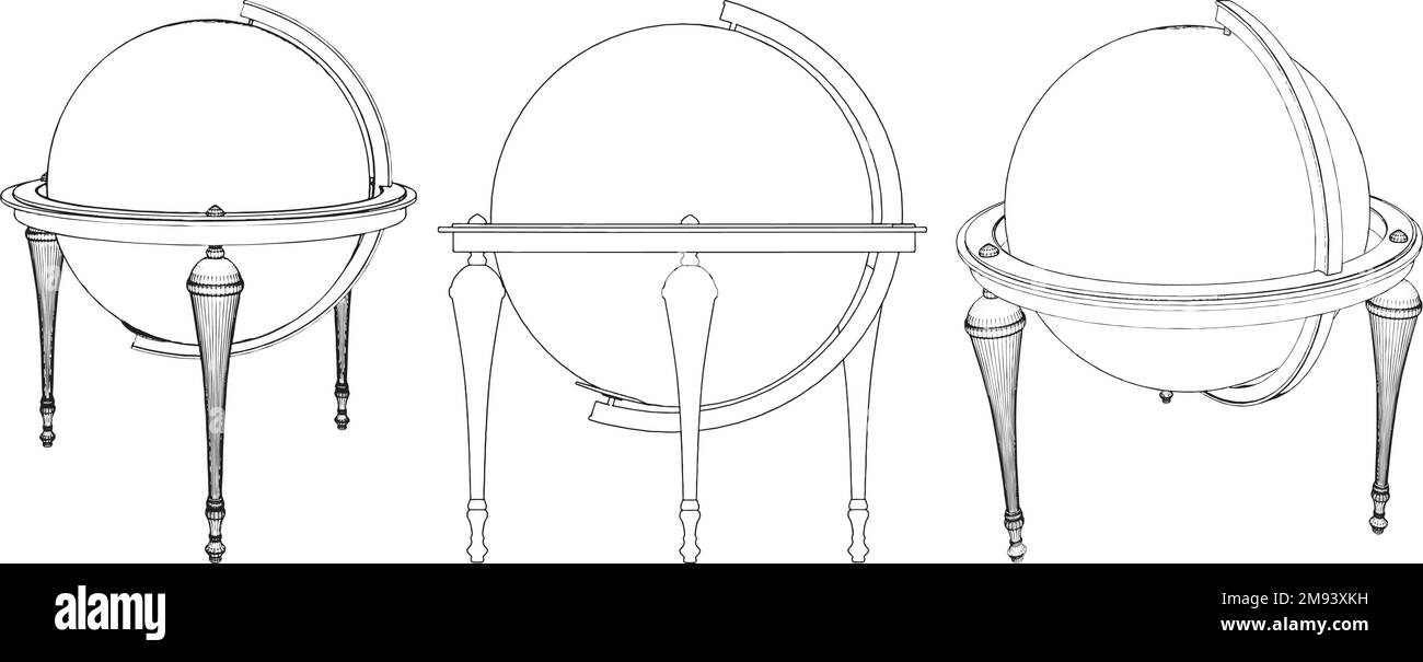 Globe Vector Stand Stock Vector Image & Art - Alamy