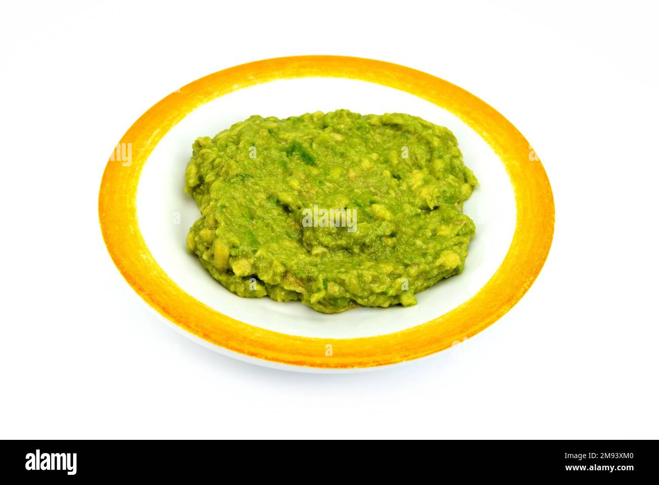 Traditional latinamerican mexican sauce guacamole isolated. Avocado ...