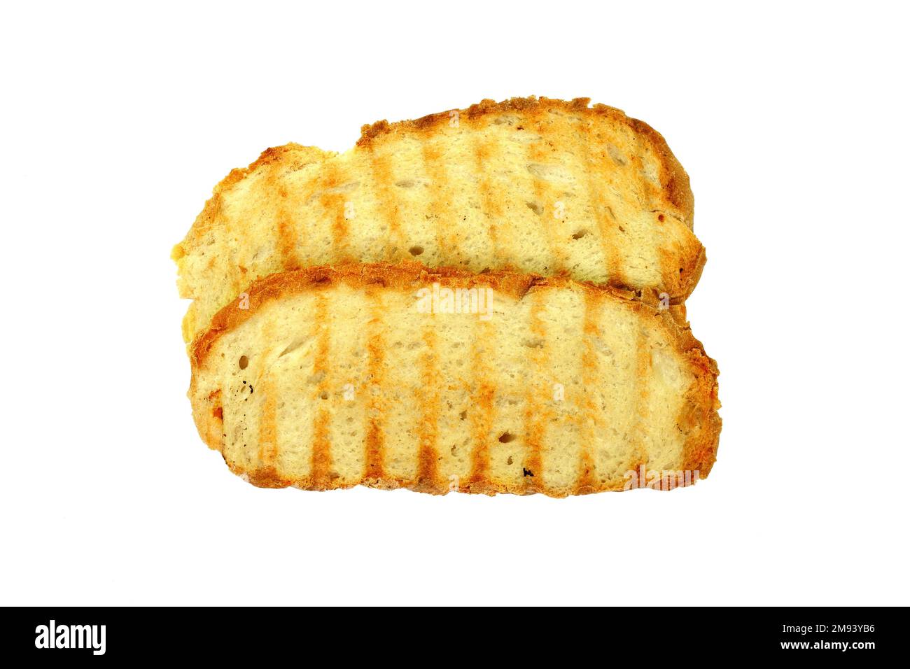 White bread toast. Isolated on white background. Toasted sandwich with ...