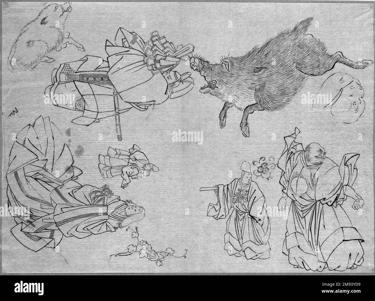 Figures and Animals in the Manner of Hokusai Figures and Animals in the ...
